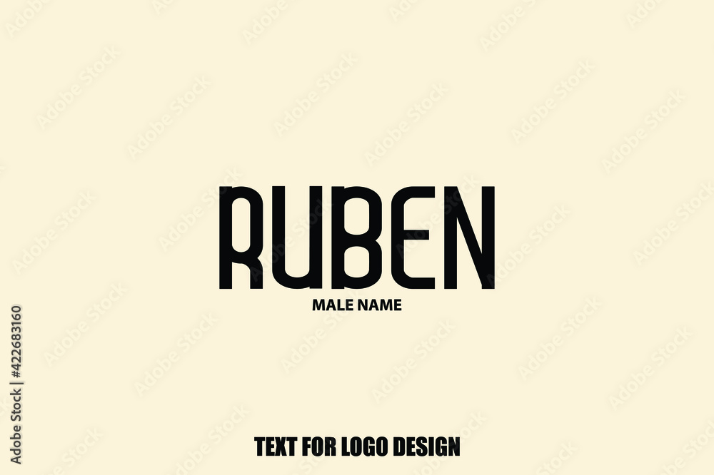 Ruben male Name Semi Bold Black Color Typography Text For Logo Designs ...