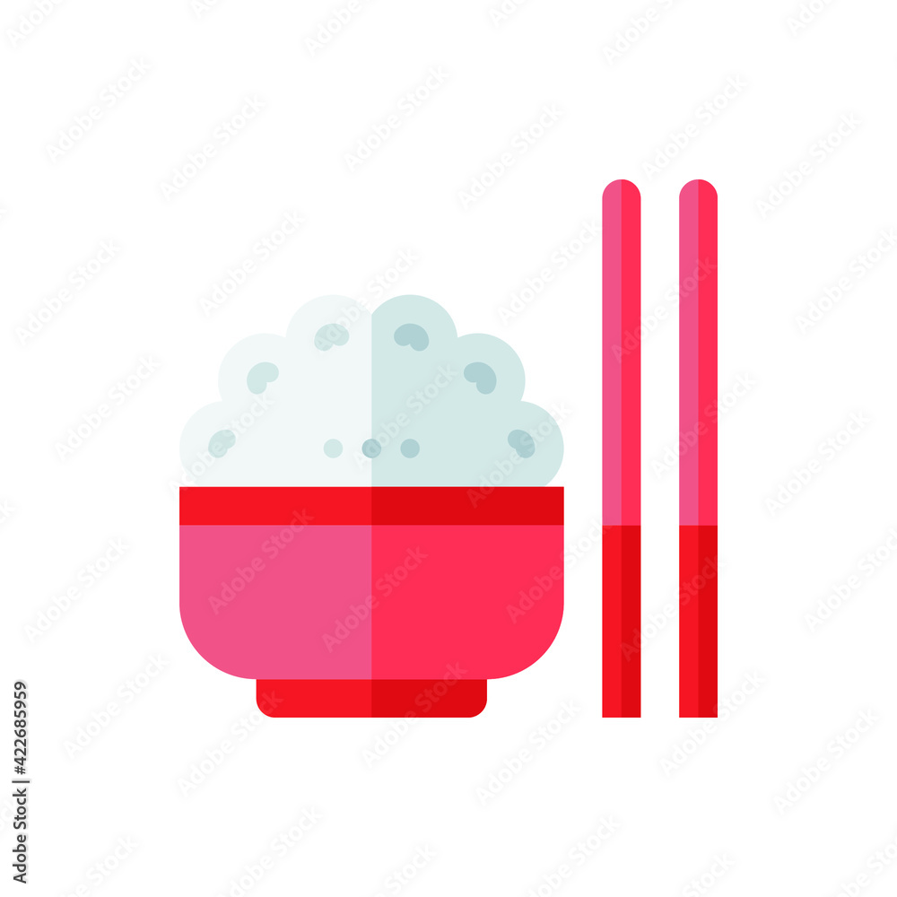 Japanese Rice Flat Icon Logo Illustration Vector Isolated. Japanese ...
