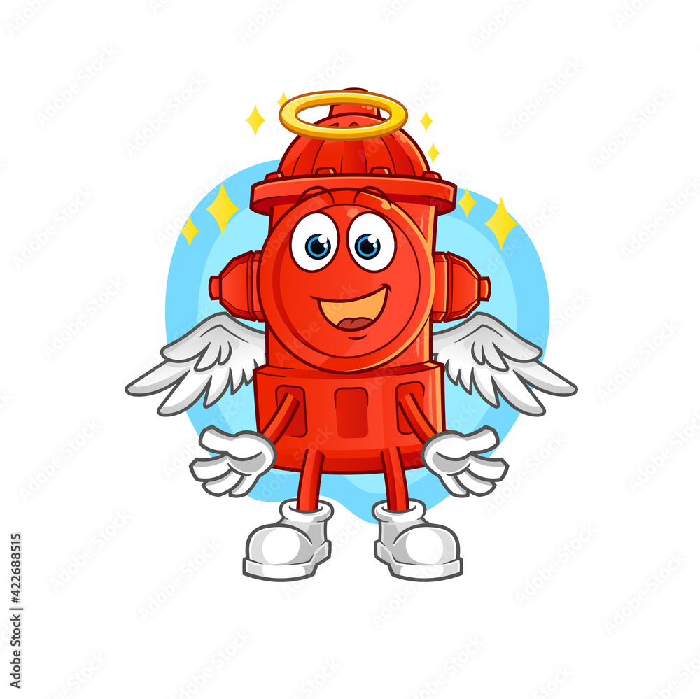 fire hydrant angel with wings vector. cartoon character Stock Vector ...