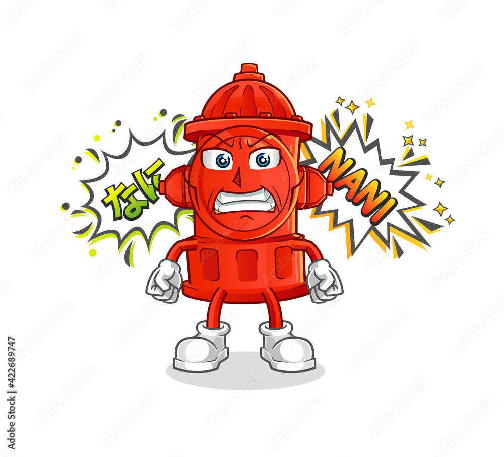 fire hydrant anime angry vector. cartoon character Stock Vector | Adobe ...