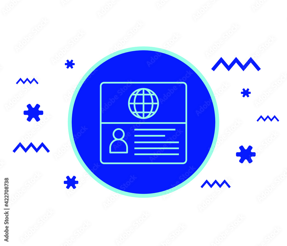 Personal info data icon. Identification Card Icon. Personal info data ...