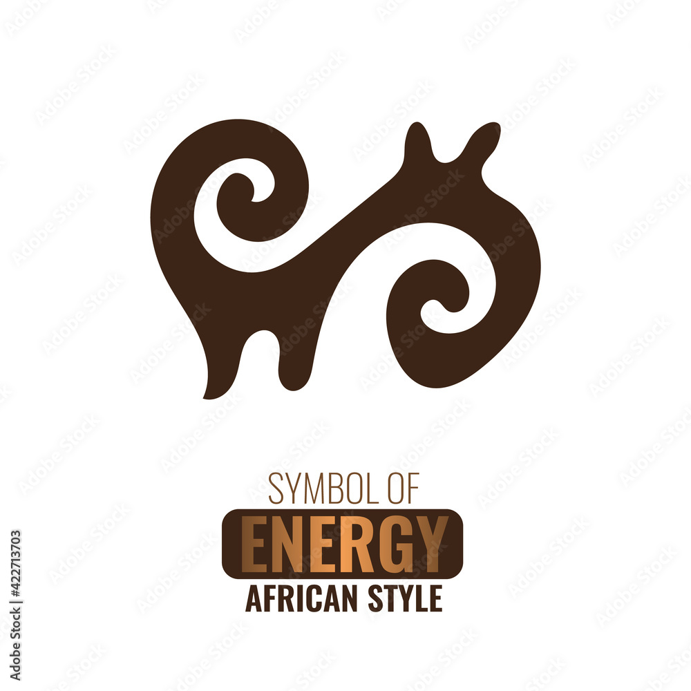 African adinkra symbol Ahoden. Symbol of strength and energy. Flat ...