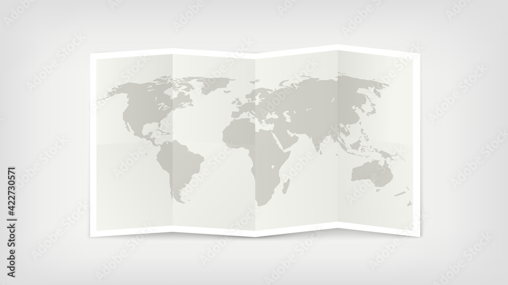 Vetor de Paper world map. Folded map vector illustration do Stock | Adobe Stock