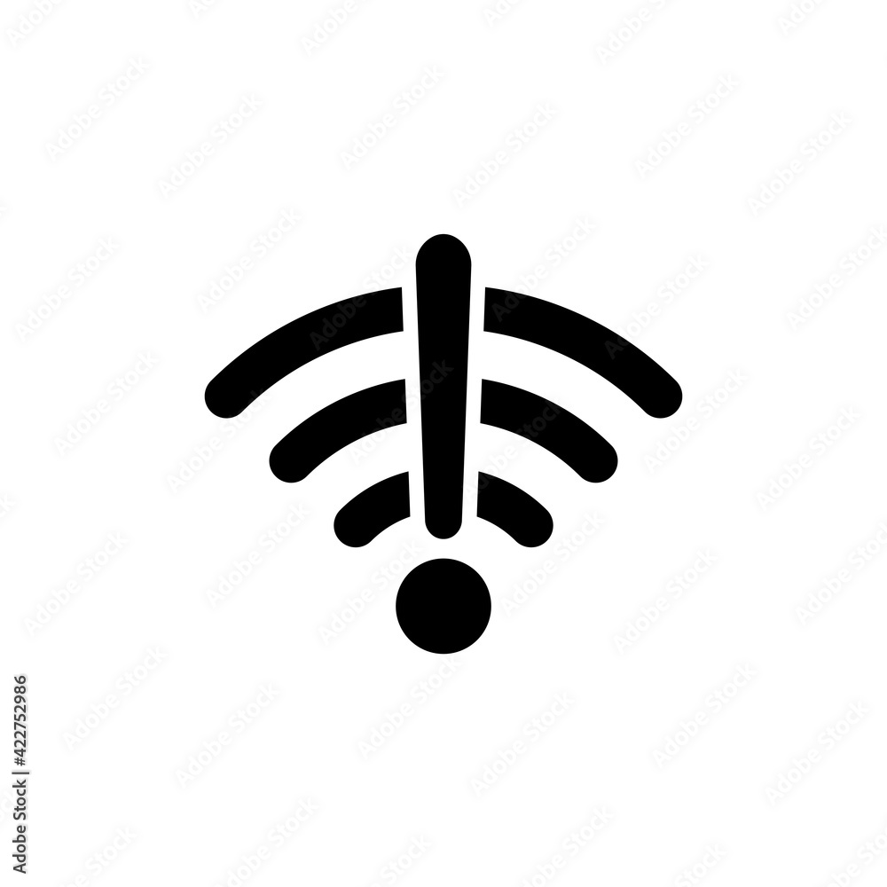 Offline wifi icon. Disconnected wireless network pictogram. No signal ...