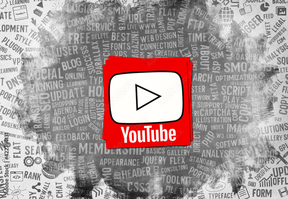 Youtube, Social Media Background Designs Stock Photo | Adobe Stock