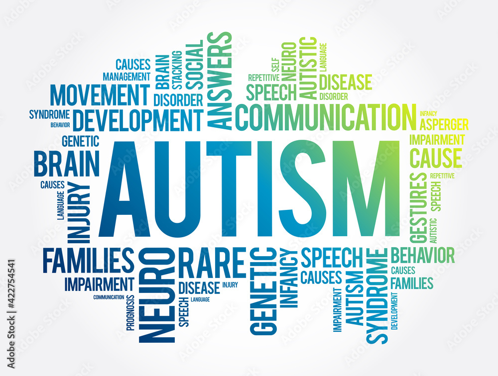 Autism word cloud collage, health concept background Stock Vector ...