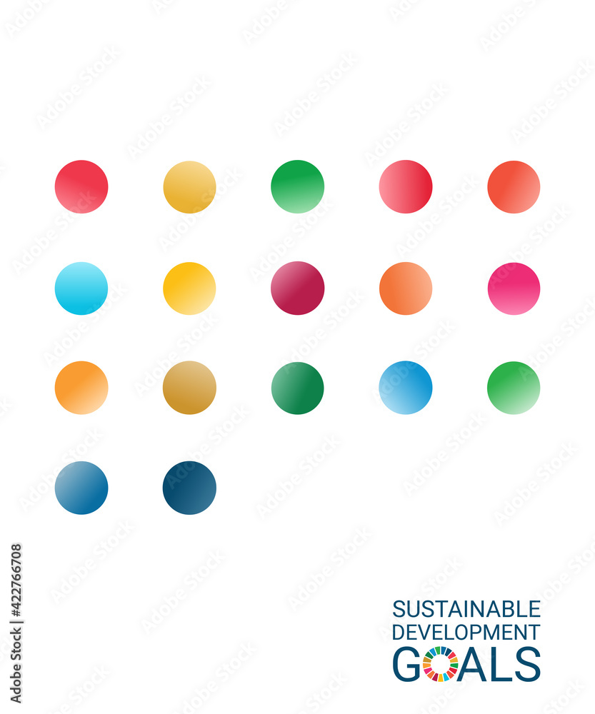Sustainable Development Goals. Vector Illustration EPS. White ...