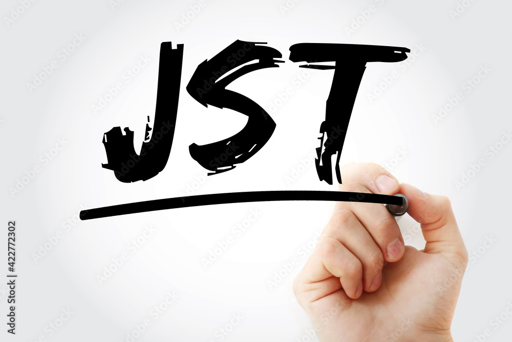 JST - Joint Supervisory Team acronym with marker, concept background ...