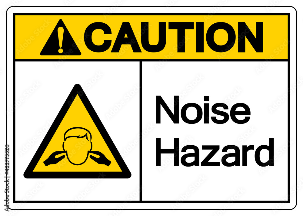 Caution Noise Hazard Symbol Sign, Vector Illustration, Isolate On White ...