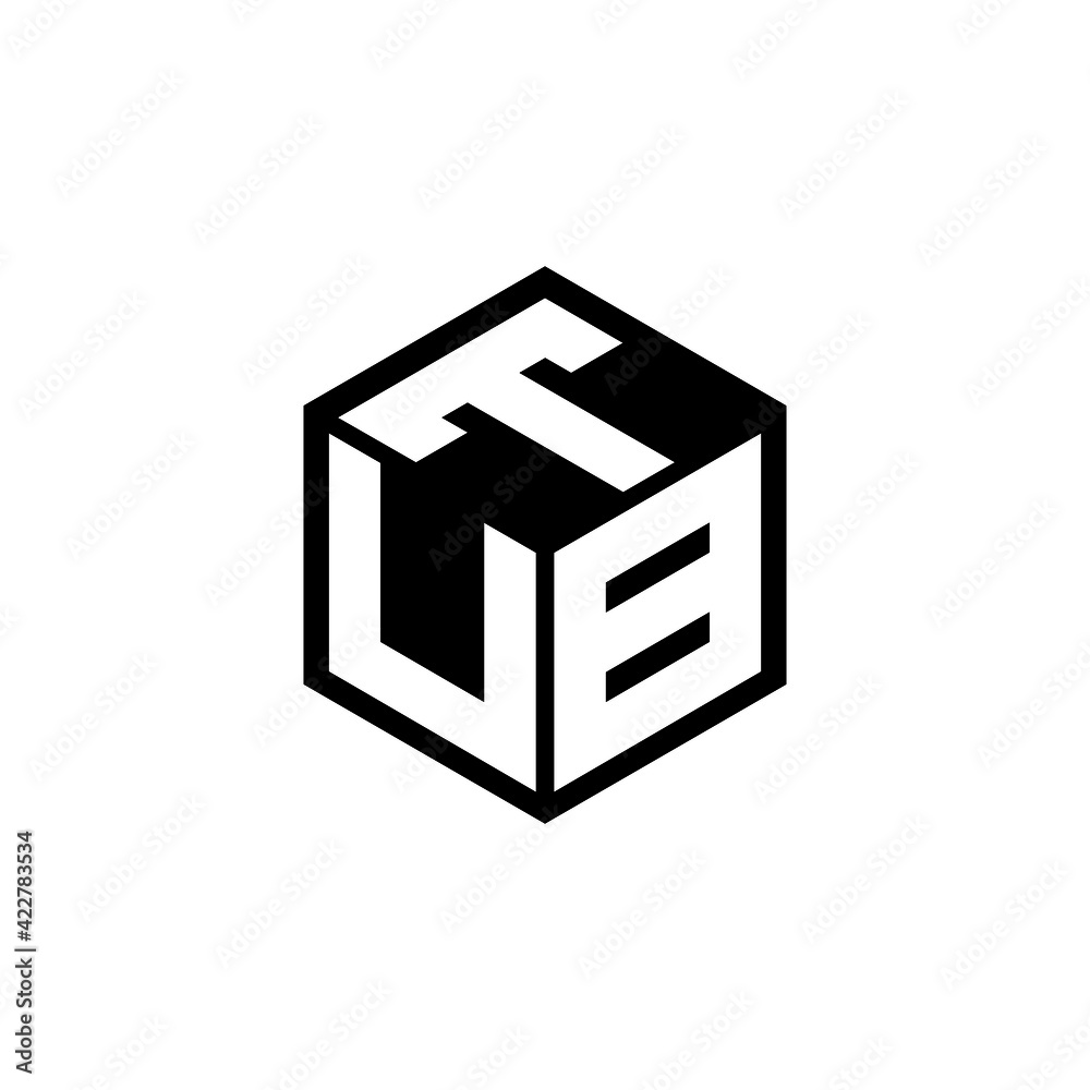 UBT letter logo design with white background in illustrator, cube logo ...