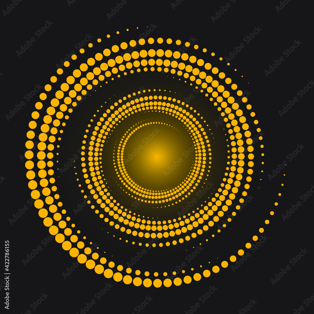 Yellow Swirl Border