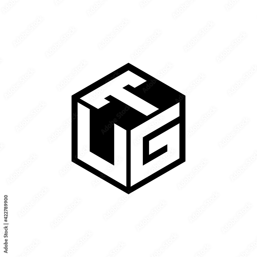 UGT letter logo design with white background in illustrator, cube logo ...