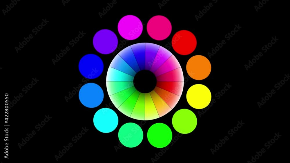Animated two color wheel rotating for graphics and video backgrounds ...