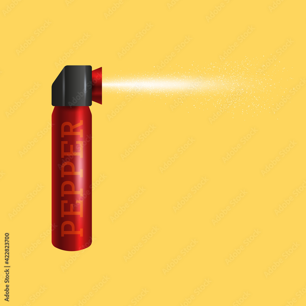 Realistic 3D pepper spray can. Vector illustration Stock Vector | Adobe ...