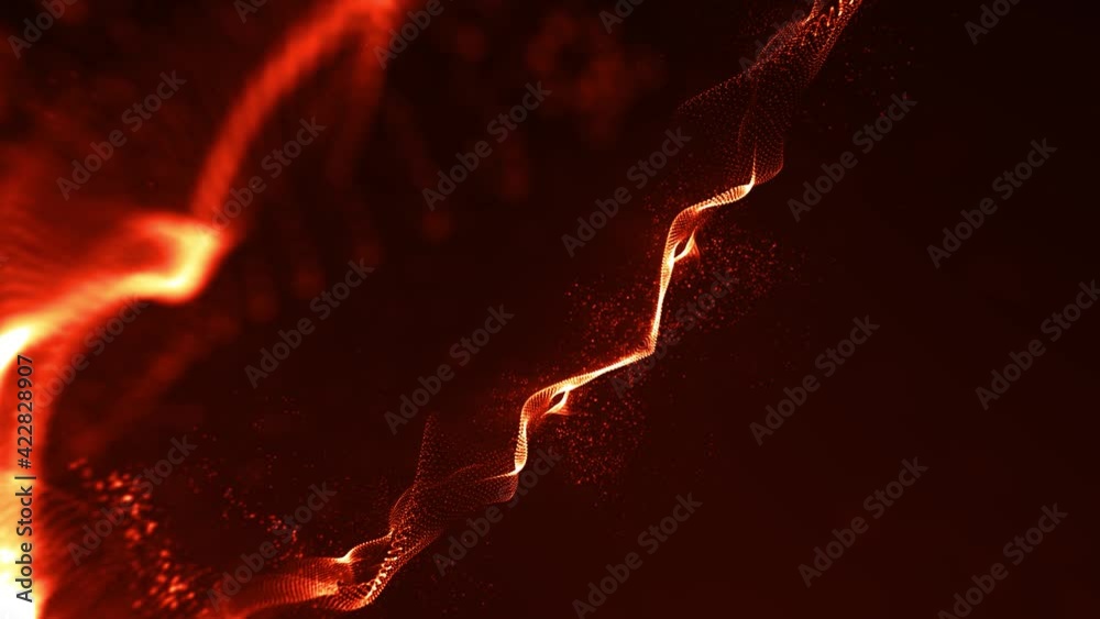 Abstract Fire Particles Landscape Fx Background Loop/ 4k animation of ...