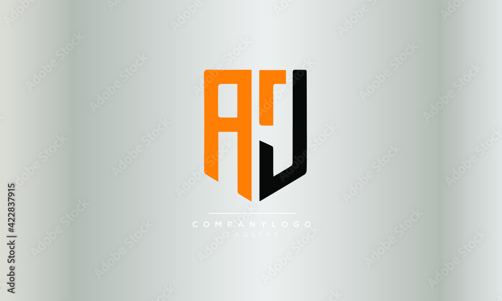 Alphabet AJ , initial Letter Monogram Icon Logo vector illustration ...
