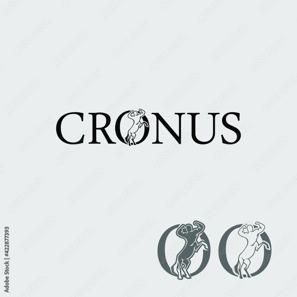 cronus logo with centaur logo Stock Vector | Adobe Stock