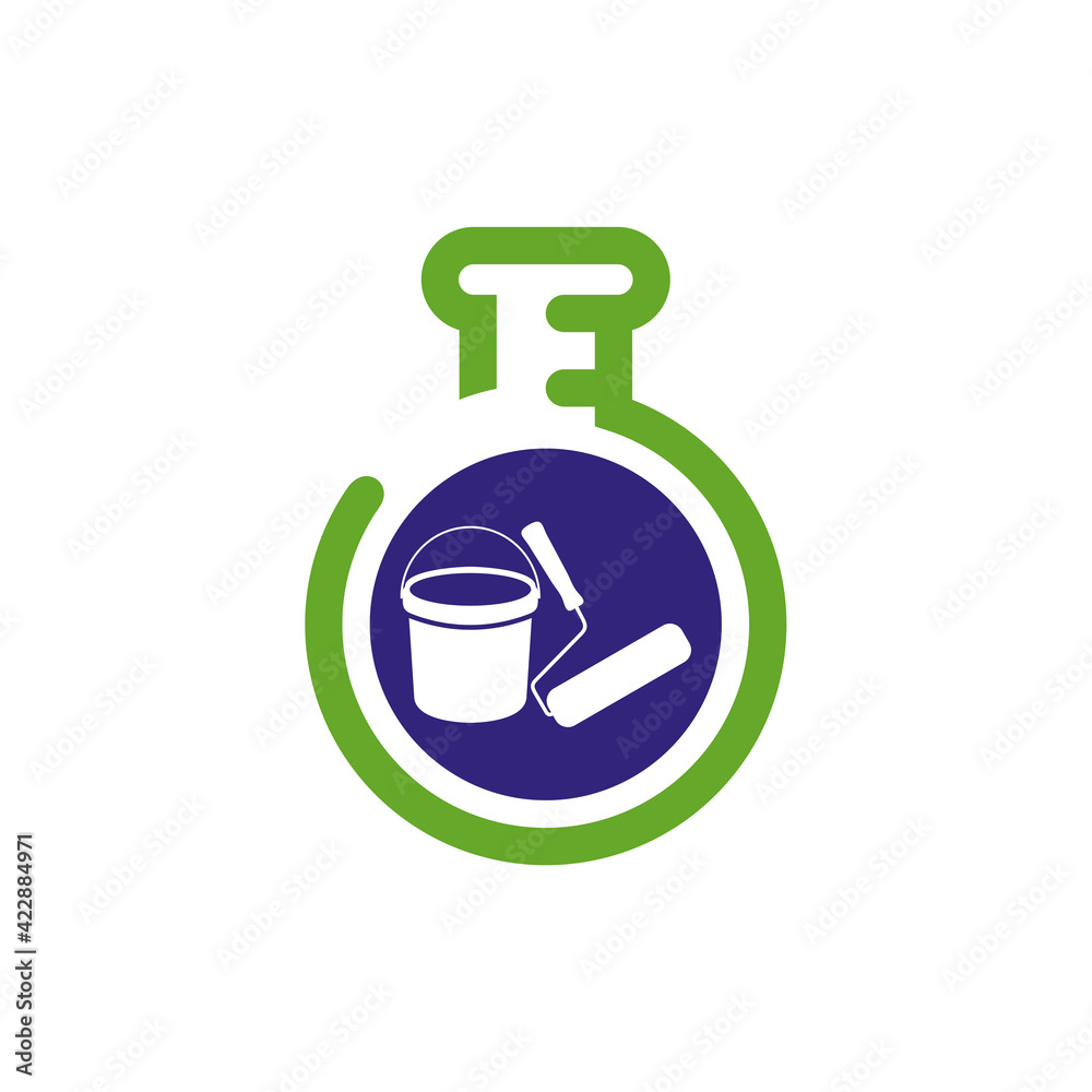 Paint lab logo design vector illustration, Creative Paint logo design ...