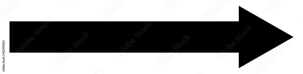 Black arrow pointing right. Arrow shape element Stock Vector | Adobe Stock