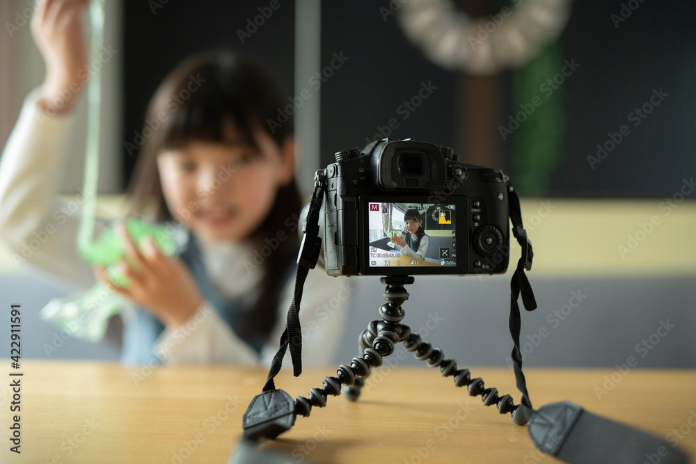 Girl Streaming Stock Photo | Adobe Stock