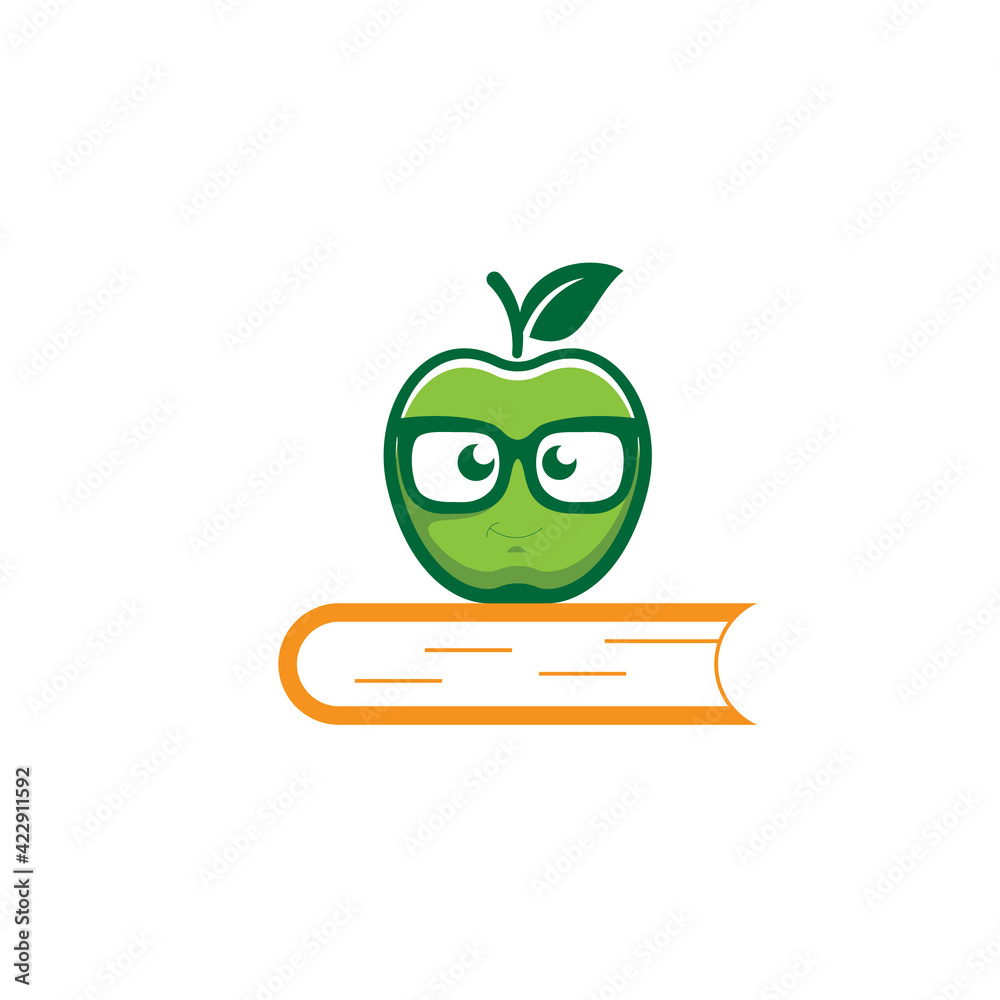 apple teacher logo Stock Vector | Adobe Stock