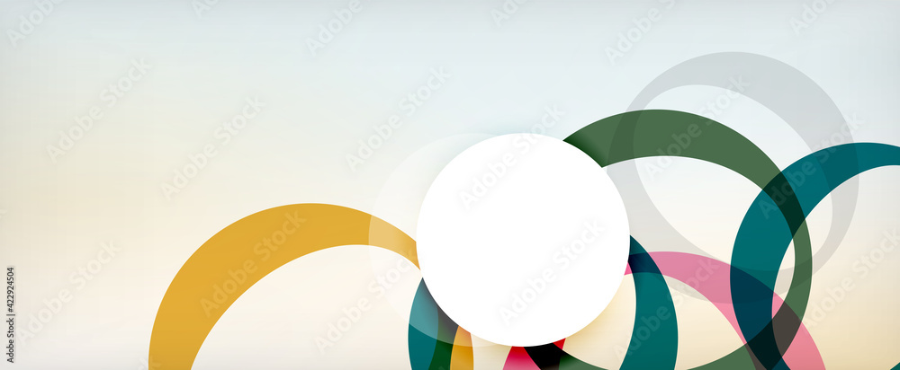 Ring geometric shapes, o letter repetition wallpaper. Abstract ...