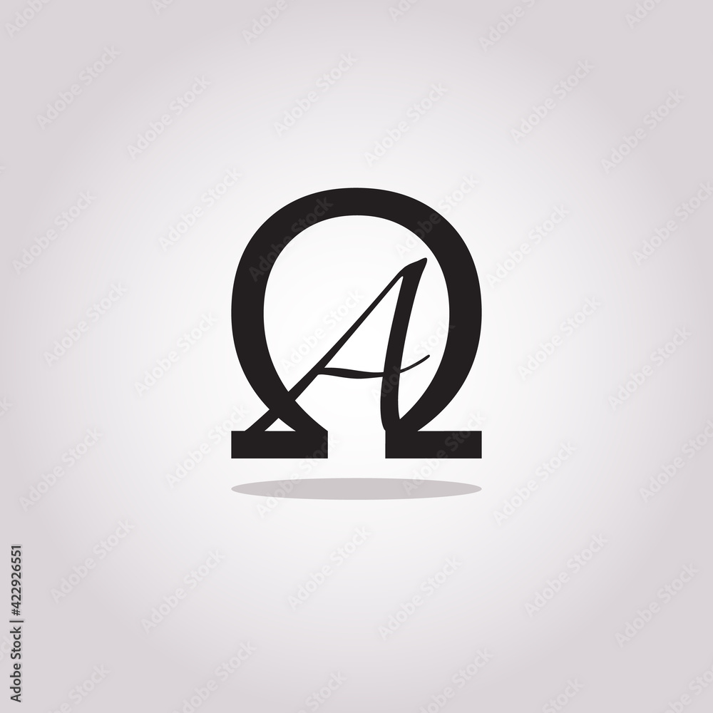 Conceptual Symbolic Alpha and Omega icon brand logo design - from ...