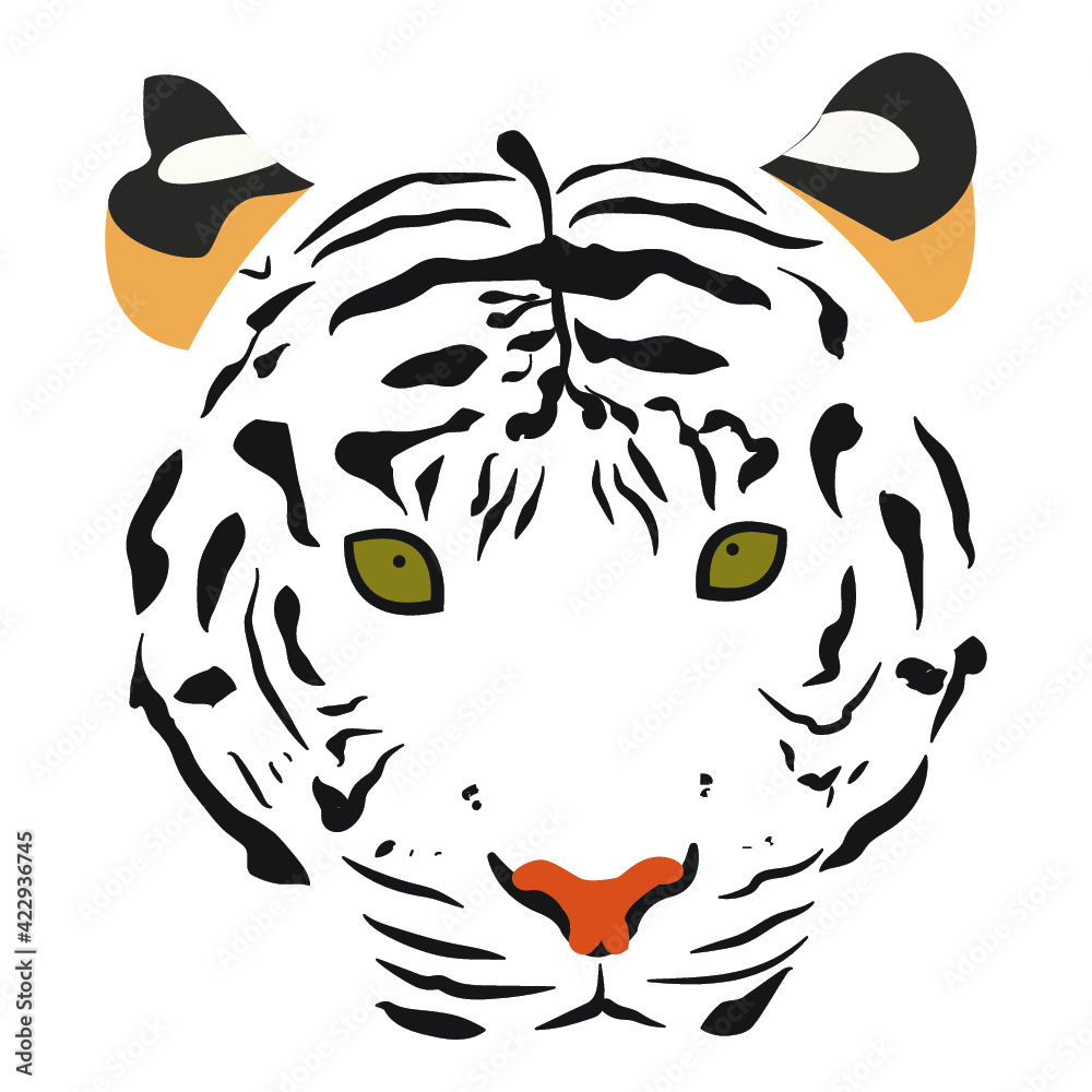 Tiger Line Art Stock Vector Adobe Stock
