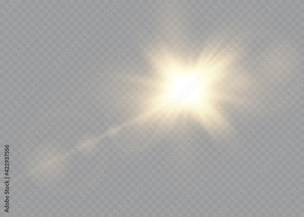 Sunlight translucent special light effect design. Vector blur in ...