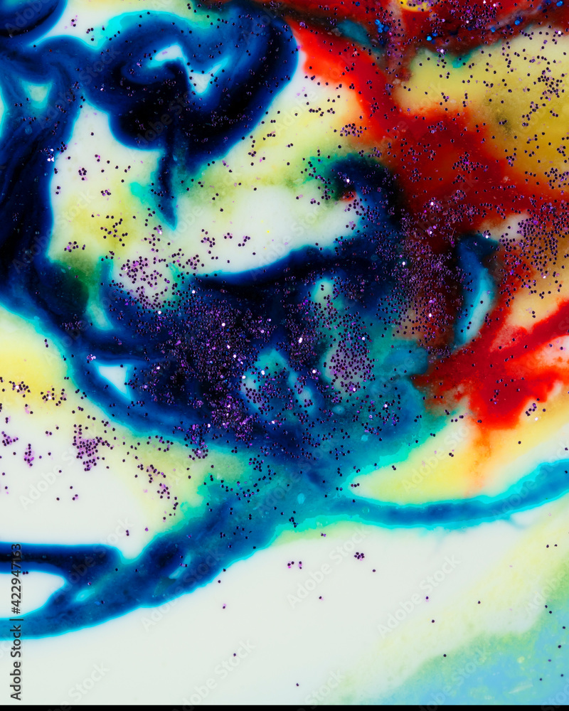 Very beautiful transparent art. An abstract work of art. Ink colors are ...