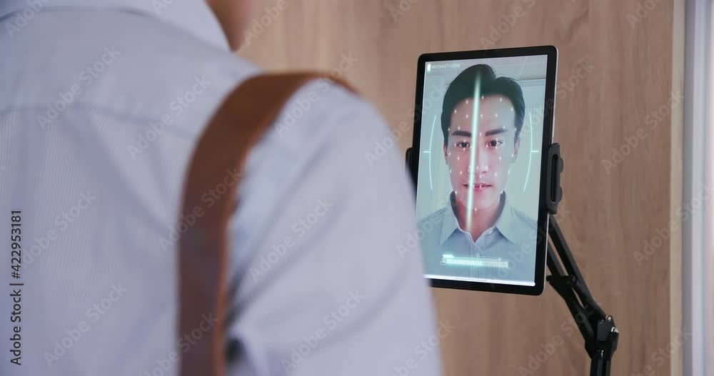 face recognition to clock in Stock Video | Adobe Stock