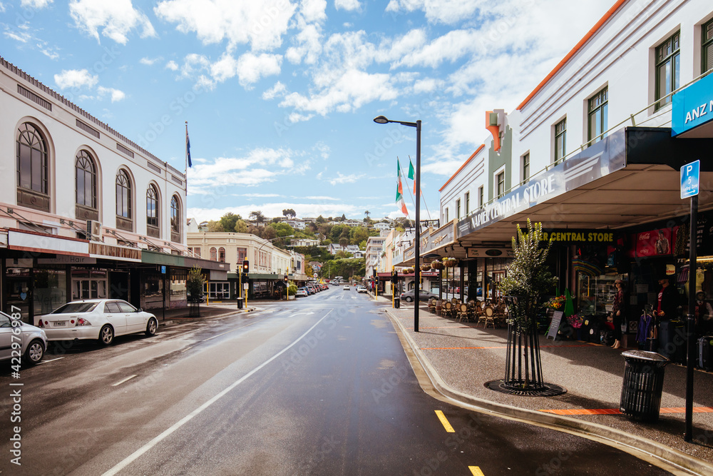Iconic Art Deco Building Architecture in Napier New Zealand Stock Photo ...