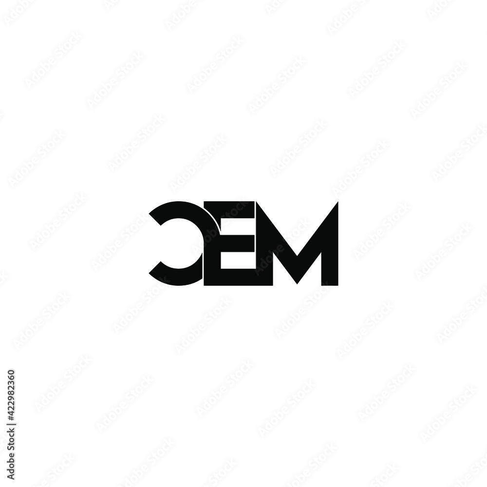 cem letter original monogram logo design Stock Vector | Adobe Stock