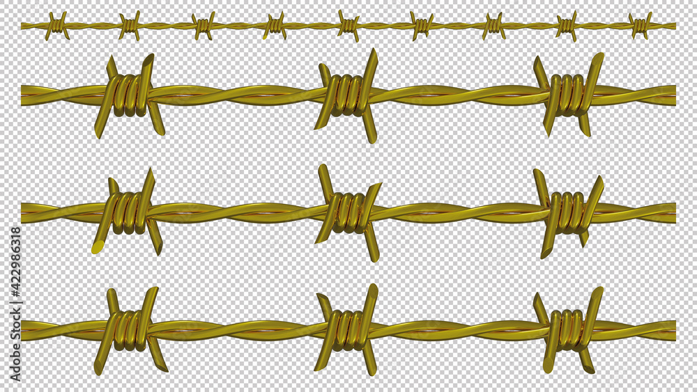Shiny gold barbed wire - 3 seamless high resolution pixel pattern ...