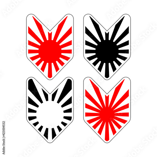 Obraz na płótnie Shoshinsha Wakaba mark. Vector japanese concept JDM ...
