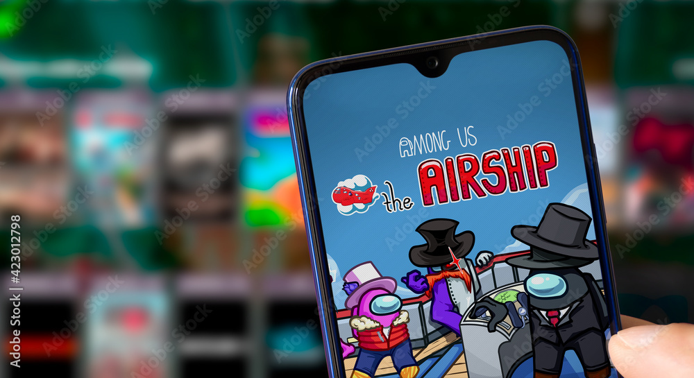 New Among Us The Airship App running on smartphone screen. The Airship ...