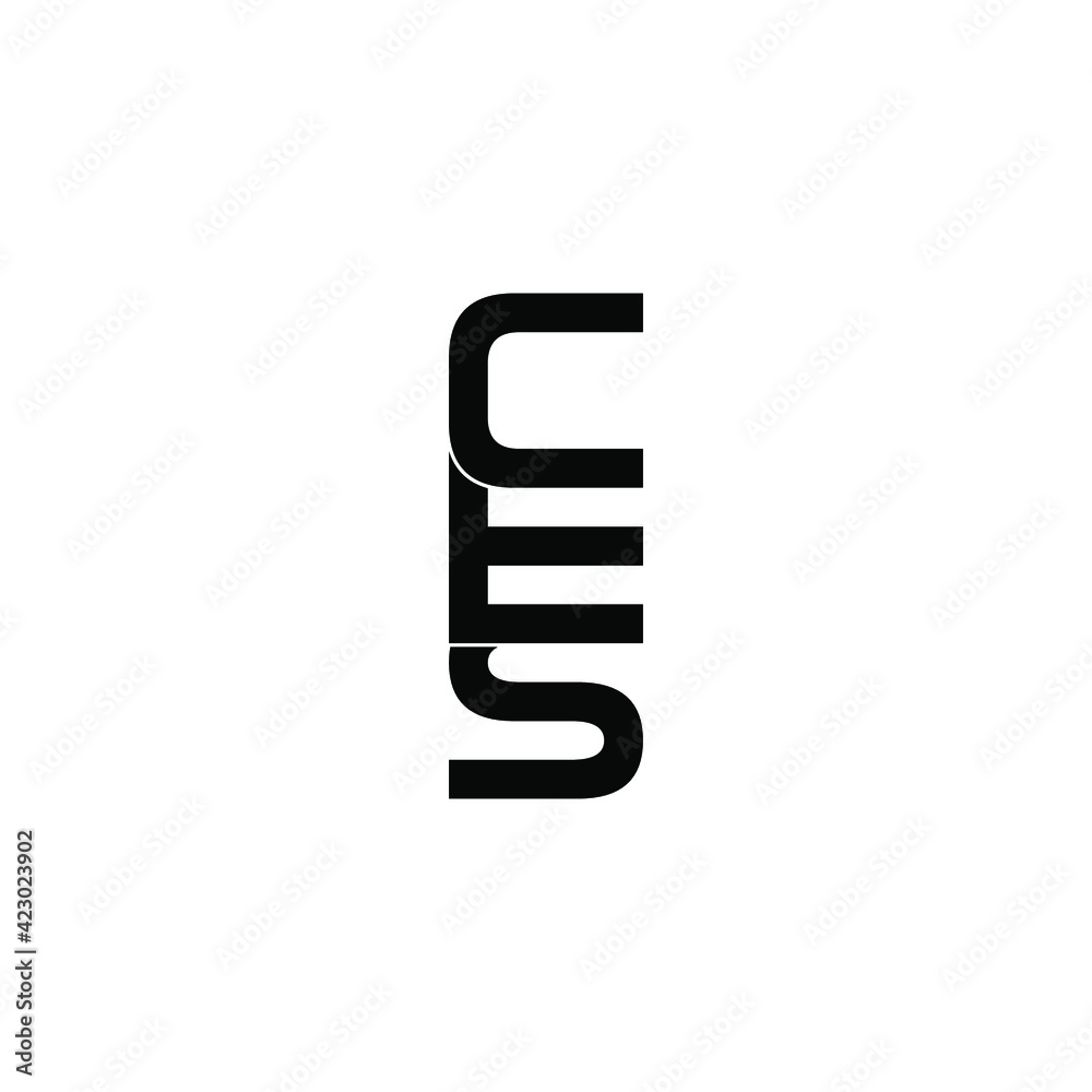 ces letter original monogram logo design Stock Vector | Adobe Stock