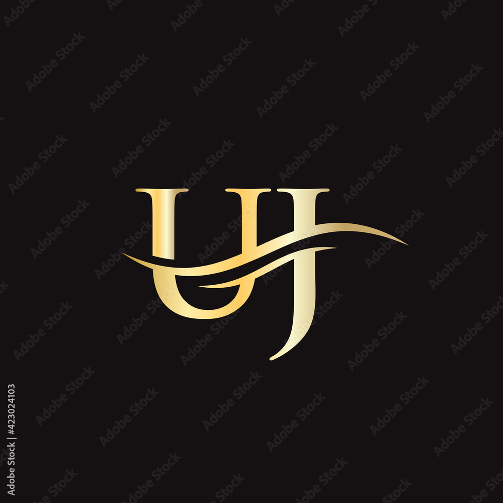 Initial linked letter UJ logo design. Modern letter UJ logo design ...