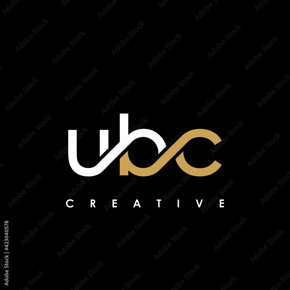 UBC Letter Initial Logo Design Template Vector Illustration Stock ...