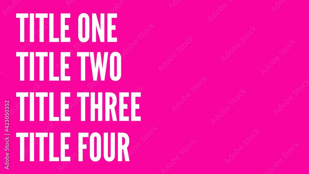 Four Title Slide Stock Template | Adobe Stock