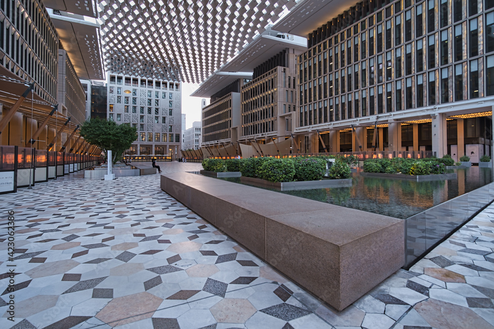 Msheireb Downtown Doha Daylight view showing the unique architecture of ...