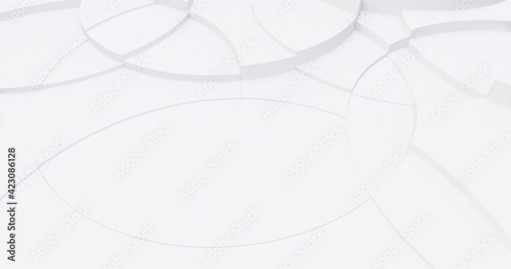 Abstract white motion background from random moving curved shapes ...