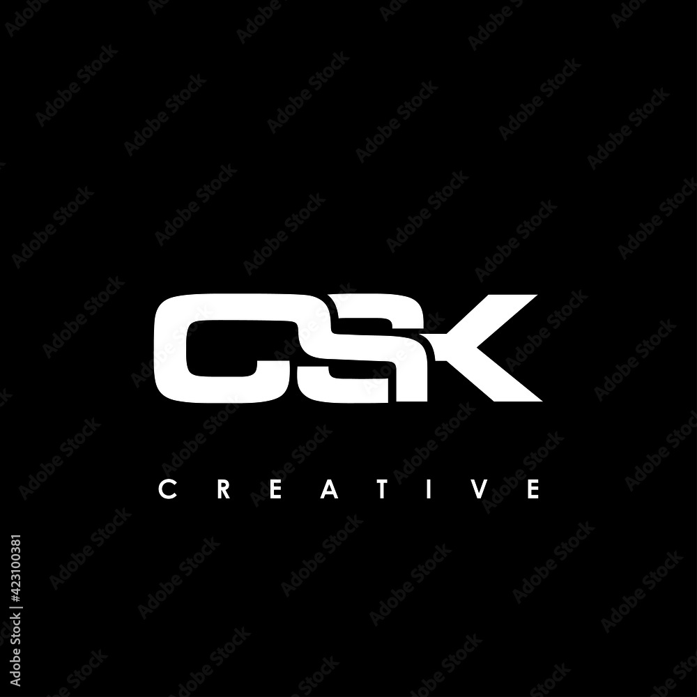 CSK Letter Initial Logo Design Template Vector Illustration Stock ...