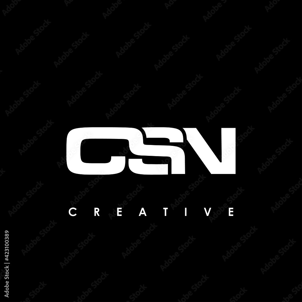 CSN Letter Initial Logo Design Template Vector Illustration Stock ...