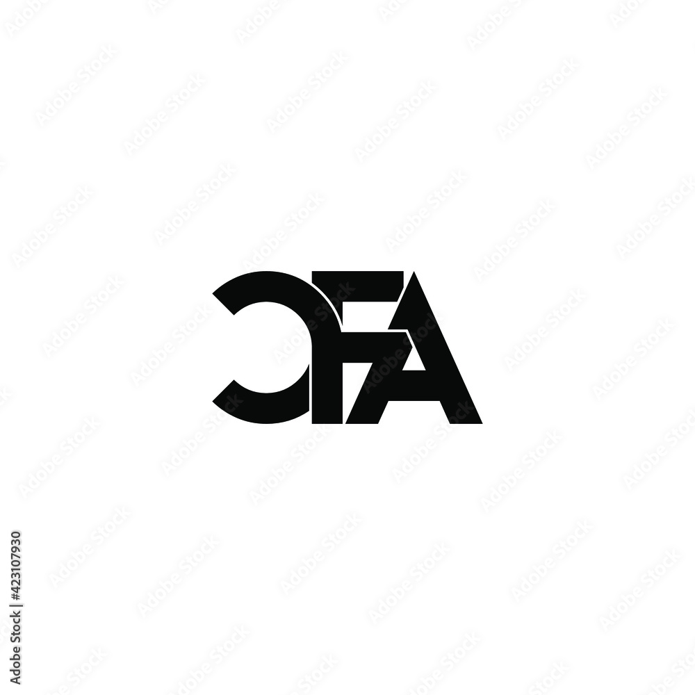 cfa letter original monogram logo design Stock Vector | Adobe Stock