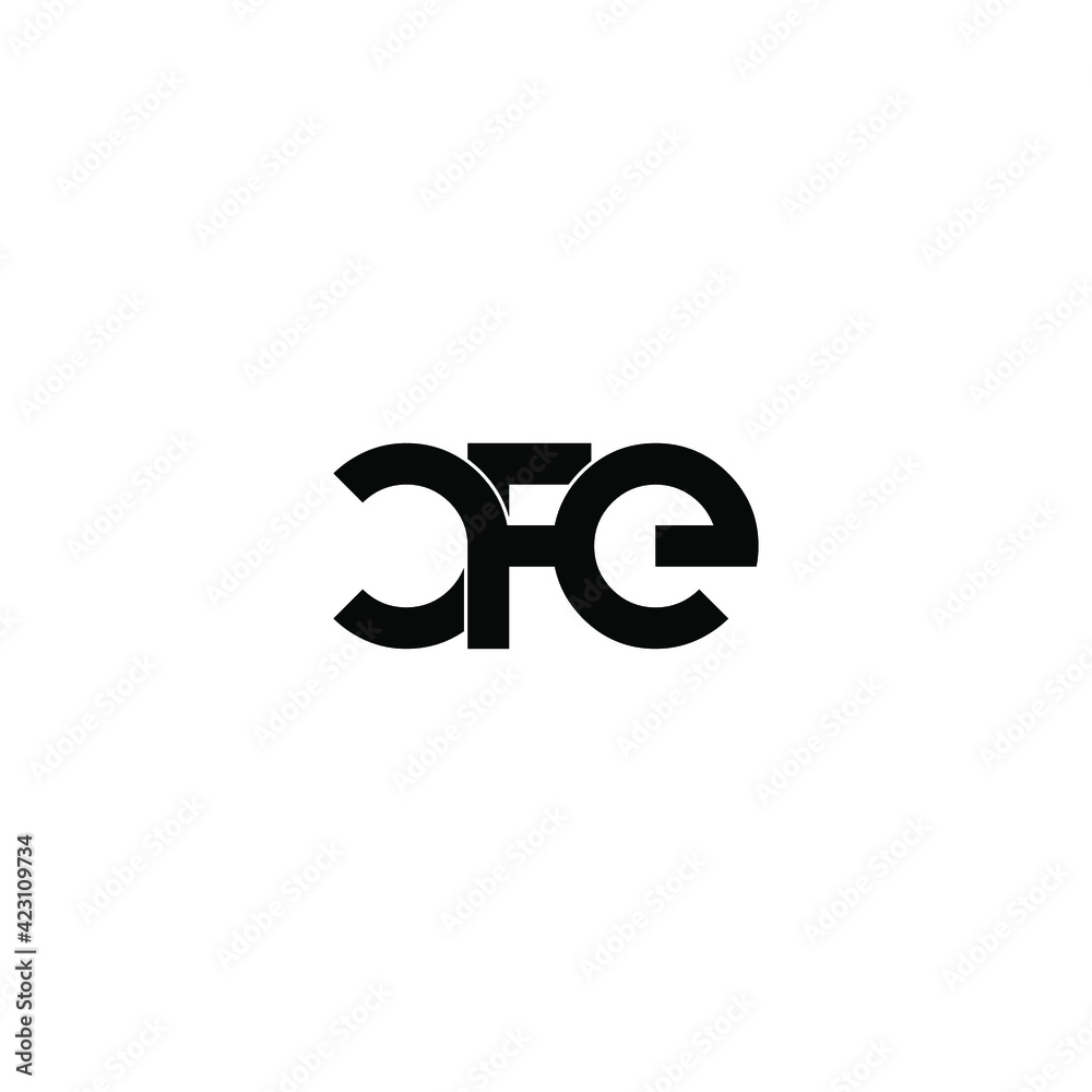 cfe letter original monogram logo design Stock Vector | Adobe Stock