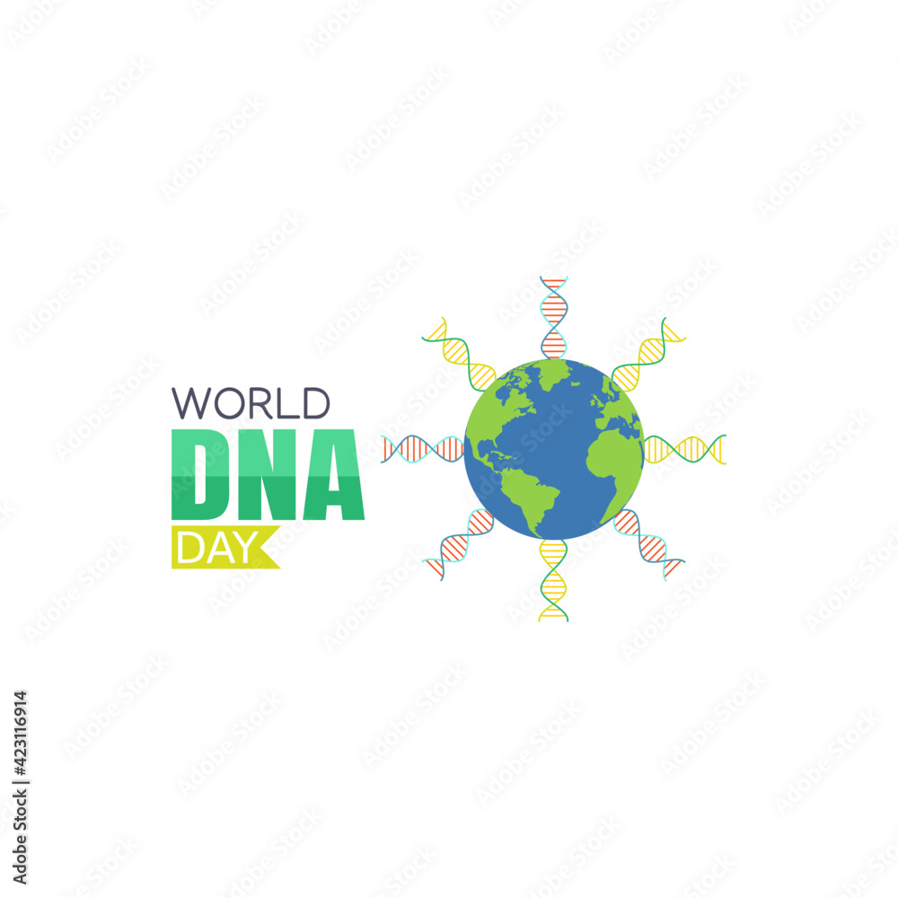 vector graphic of world dna day good for world dna day celebration ...