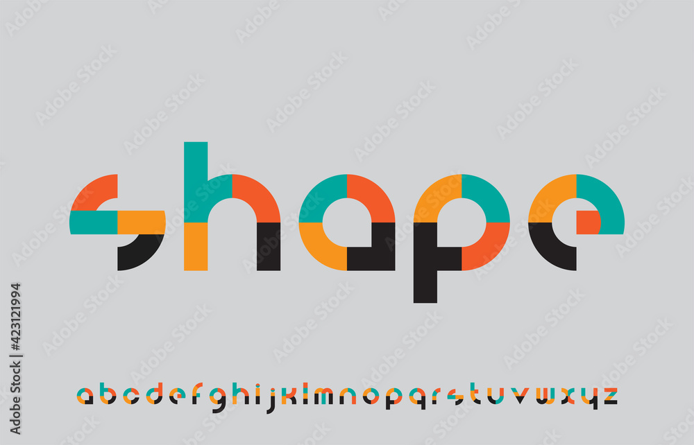 colorful calligraphy alphabet small lettering a to z font family Stock ...