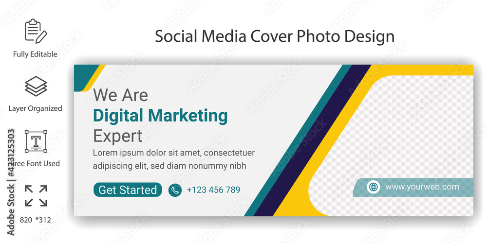 Social Media Facebook banner Stock Vector | Adobe Stock