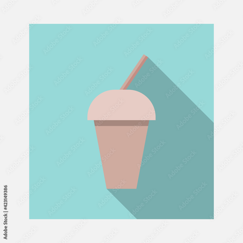 Bubble - pearl milk tea or boba flat icon for food apps and websites ...